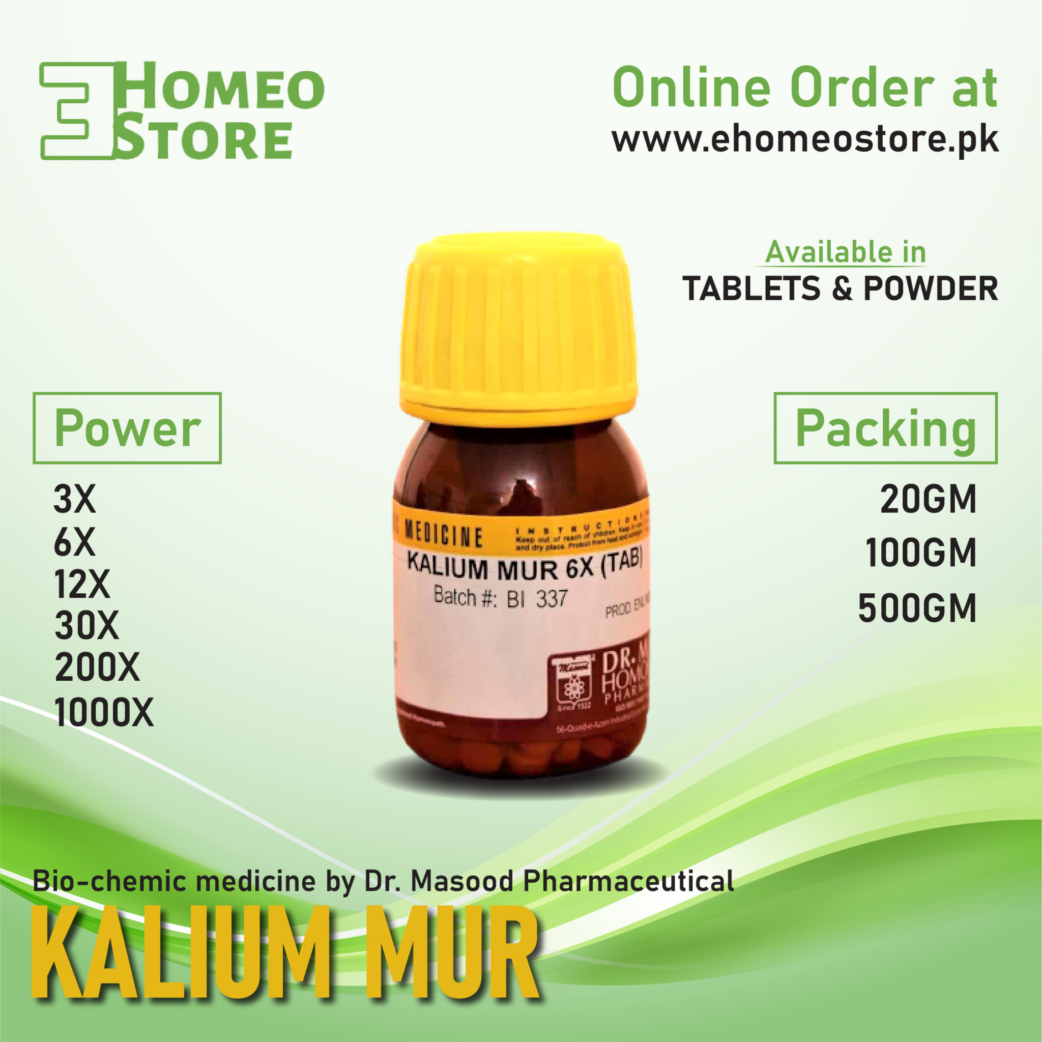 Kalium Mur - eHomeo Store
